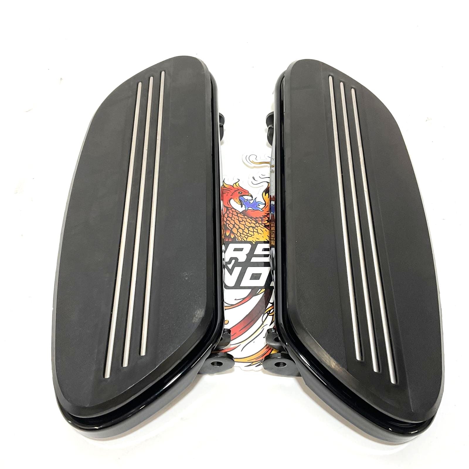 Genuine Harley 1986 Up Touring Streamliner Rider Black Footboards 5050