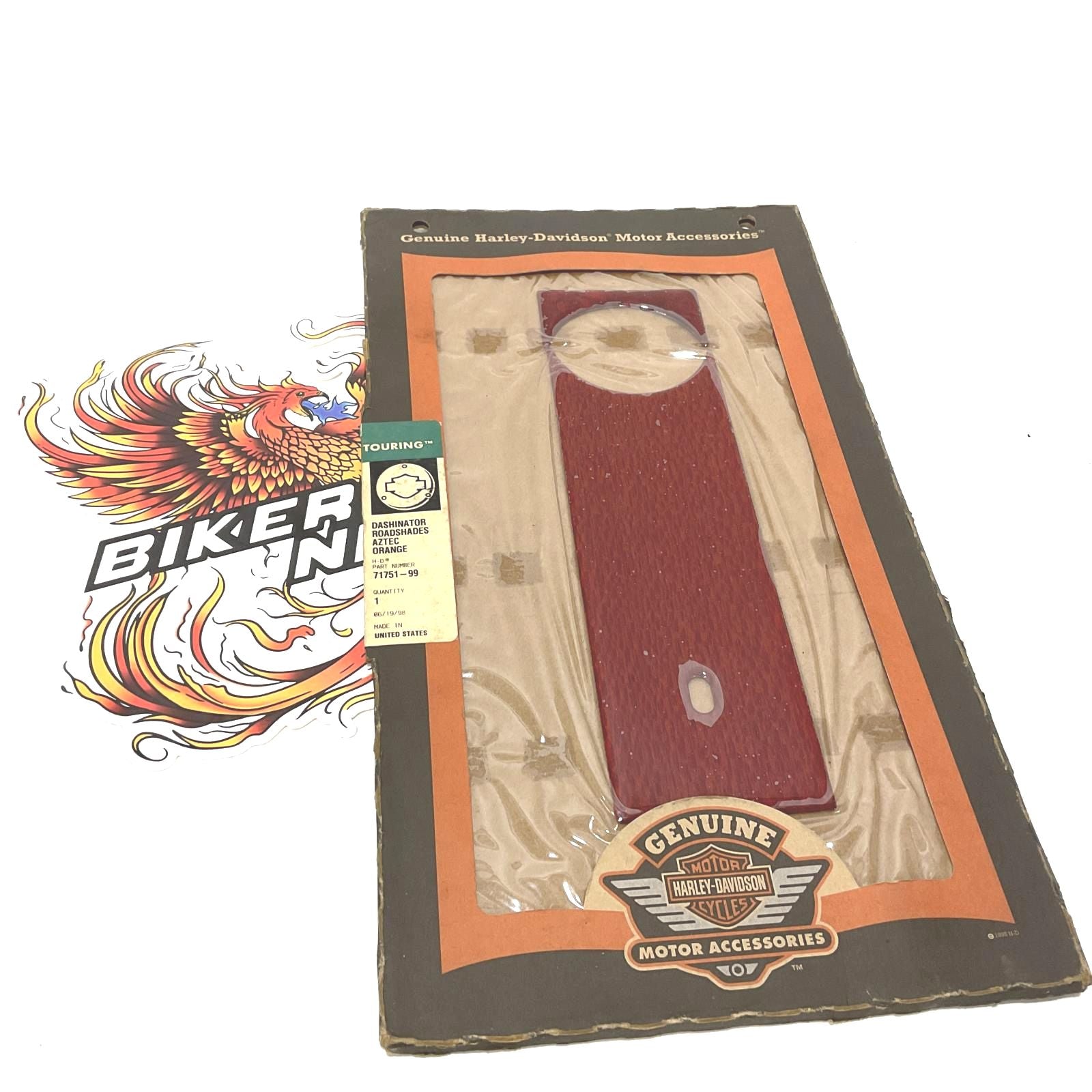 NOS OEM Harley1999-2007 Road King AztecOrange Dashinator Console Inser